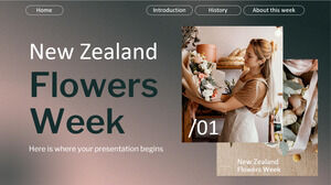 New Zealand Flowers Week PowerPoint Templates Free Download