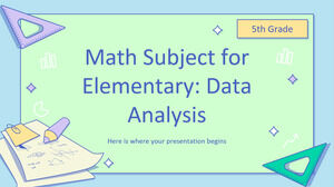 Math Subject for Elementary - 5th Grade: Data Analysis PowerPoint ...