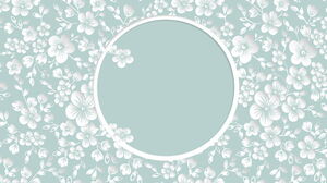 Three elegant and beautiful silver flower PPT background images ...