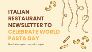 Italian Restaurant Newsletter to Celebrate World Pasta Day PowerPoint ...