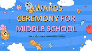 Awards Ceremony for Middle School PowerPoint Templates Free Download