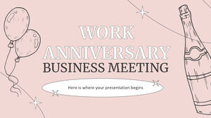 Work Anniversary Business Meeting PowerPoint Templates Free Download