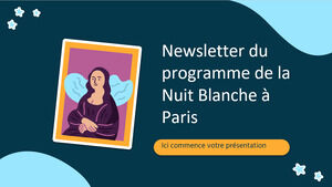 Parisian White Night Event Schedule Newsletter PowerPoint Templates ...