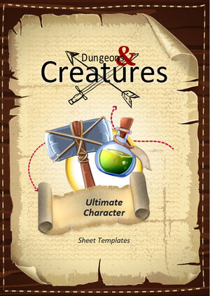 Dungeons and Creatures: Templat Lembar Karakter Utama PowerPoint ...
