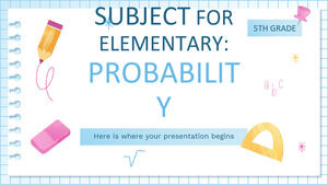 Math Subject for Elementary - 5th Grade: Probability PowerPoint ...