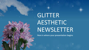 Glitter Aesthetic Newsletter PowerPoint Templates Free Download