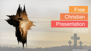 PowerPoint template for the Christian theme of Jesus PowerPoint ...