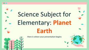 Science Subject for Elementary: Planet Earth PowerPoint Templates Free ...