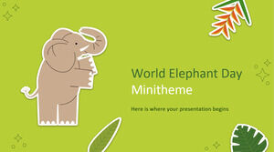 World Elephant Day Minitheme PowerPoint Templates Free Download
