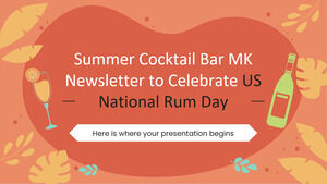 Summer Cocktail Bar MK Newsletter to Celebrate US National Rum Day ...