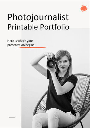 Portofolio Cetak Jurnalis Foto PowerPoint Template Free Download