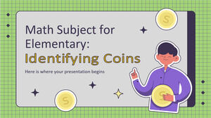 Math Subject for Elementary: Identifying Coins PowerPoint Templates ...