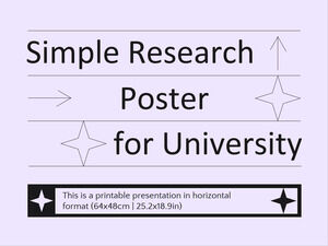 Simple Research Poster for University PowerPoint Templates Free Download