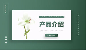 Product Introduction PPT Template Download for Green and Fresh Flower ...