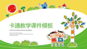 Download PPT template for colorful cartoon children's background ...