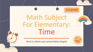 Math Subject for Elementary - 1st Grade: Time PowerPoint Templates Free ...
