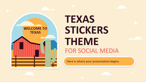 Texas Stickers Theme for Social Media PowerPoint Templates Free Download