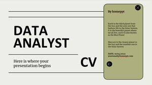 Data Analyst CV PowerPoint Templates Free Download