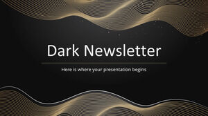 Dark Newsletter PowerPoint Templates Free Download
