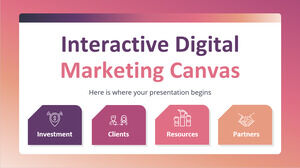 Interactive Digital Marketing Canvas PowerPoint Templates Free Download