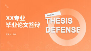 Orange Academic Style Graduation Defense PowerPoint Template PowerPoint ...