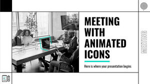 Meeting with Animated Icons PowerPoint Templates Free Download