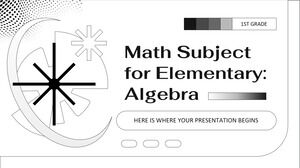 Math Subject for Elementary - 1st Grade: Algebra PowerPoint Templates ...
