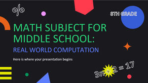 Math Subject for Middle School - 8th Grade: Real World Computation ...