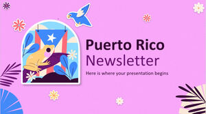 Puerto Rico Newsletter PowerPoint Templates Free Download