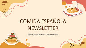 Spanish Food Newsletter PowerPoint Templates Free Download