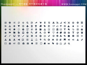 130 Vector Colorable Business Theme PPT Icon Materials Download ...