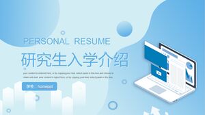 Introduction to Graduate Entrance with Blue Dynamic Pattern Background ...