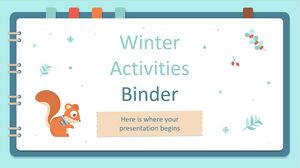 Winter Activities Binder PowerPoint Templates Free Download