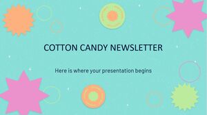 Cotton Candy Newsletter PowerPoint Templates Free Download