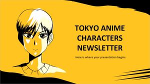 Tokyo Anime Characters Newsletter PowerPoint Templates Free Download