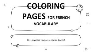 Coloring Pages for French Vocabulary PowerPoint Templates Free Download