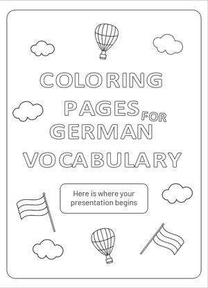 Coloring Pages for German Vocabulary PowerPoint Templates Free Download