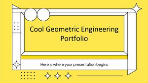 Cool Geometric Engineering Portfolio PowerPoint Templates Free Download