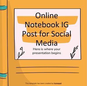 Online Notebook IG Post for Social Media PowerPoint Templates Free Download