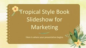 Tropical Style Book Slideshow for Marketing PowerPoint Templates Free ...