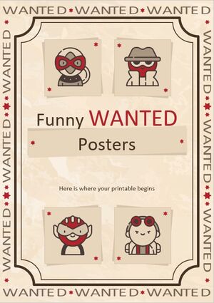 Funny Wanted Posters PowerPoint Templates Free Download