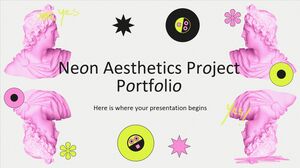 Neon Aesthetics Project Portfolio PowerPoint Templates Free Download