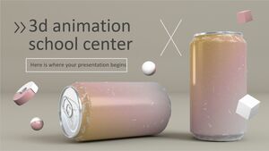 3D Animation School Center PowerPoint Templates Free Download