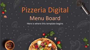 Pizzeria Digital Menu Board PowerPoint Templates Free Download