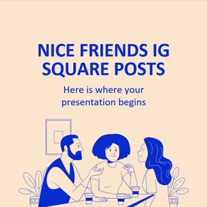 Nice Friends IG Square Posts PowerPoint Templates Free Download
