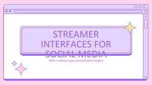 Streamer Interfaces for Social Media PowerPoint Templates Free Download