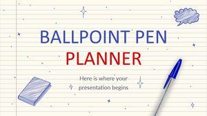 Ballpoint Pen Planner PowerPoint Templates Free Download