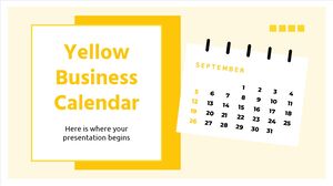 Yellow Business Calendar PowerPoint Templates Free Download