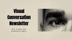 Visual Conversation Newsletter PowerPoint Templates Free Download