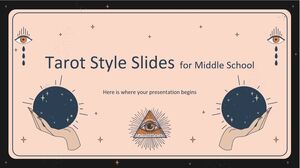 Tarot Style Slides for Middle School PowerPoint Templates Free Download